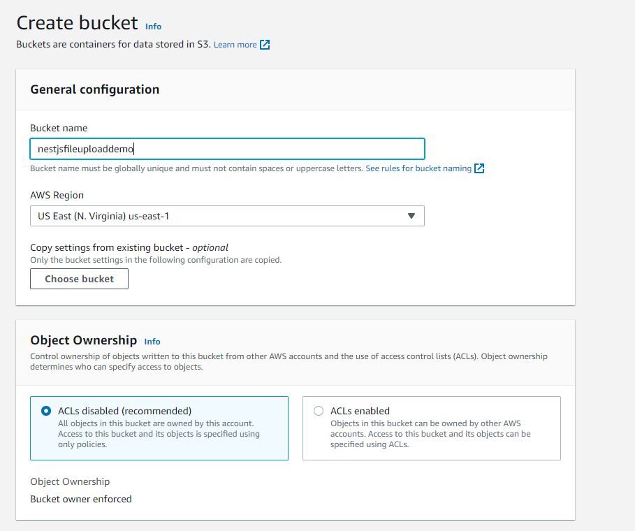 Upload File to S3 Using NestJS Application